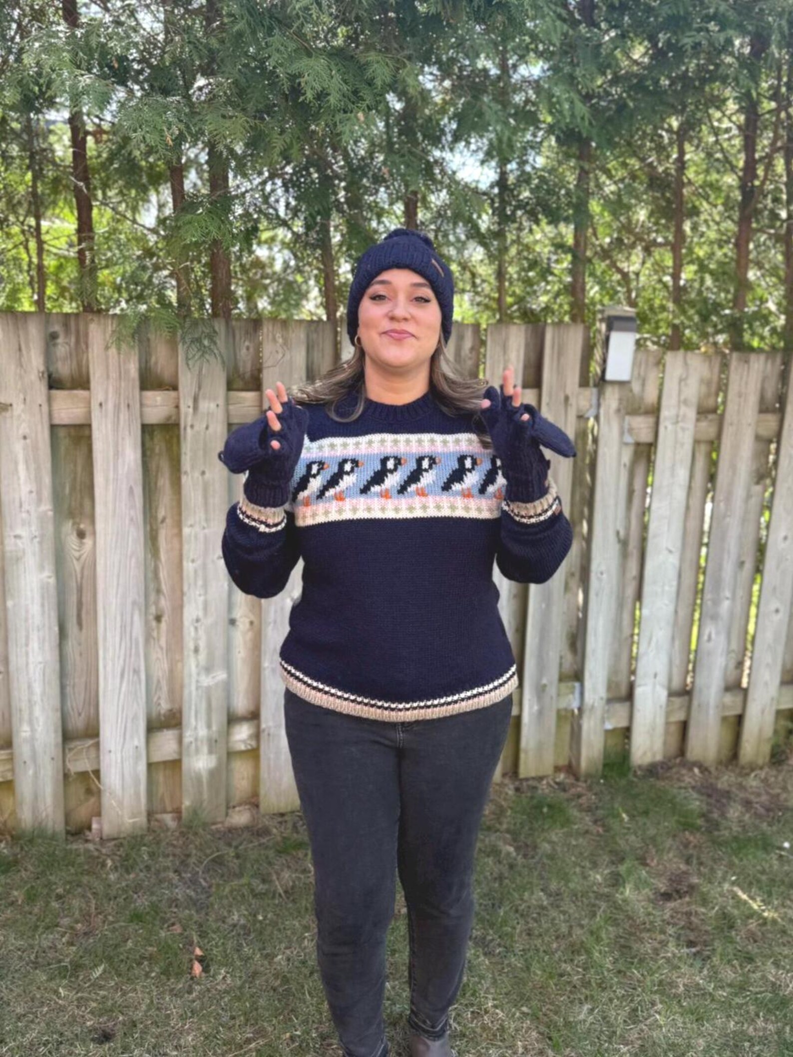 Handknit Wool Puffin Sweater: Women's Cozy Winter Jumper, Fair Trade - Etsy