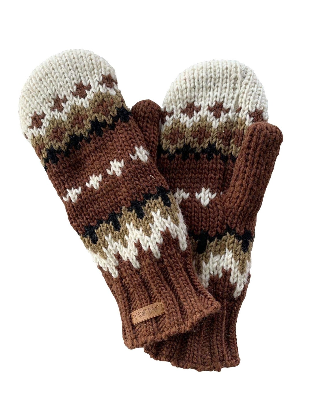 100% Wool Lamb Mittens Fleece Lined Hand Knitted Bernie Sander Mittens ...