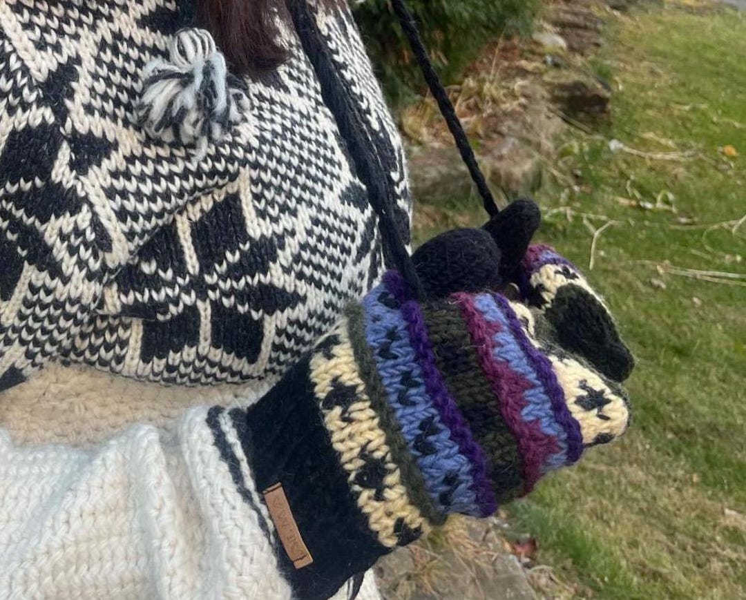 Hand-knitted Lambswool Mittens: Fleece Lined Fair Ile Gloves, Fair ...