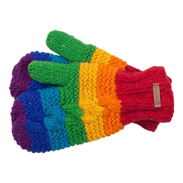 Rainbow Mittens - Etsy