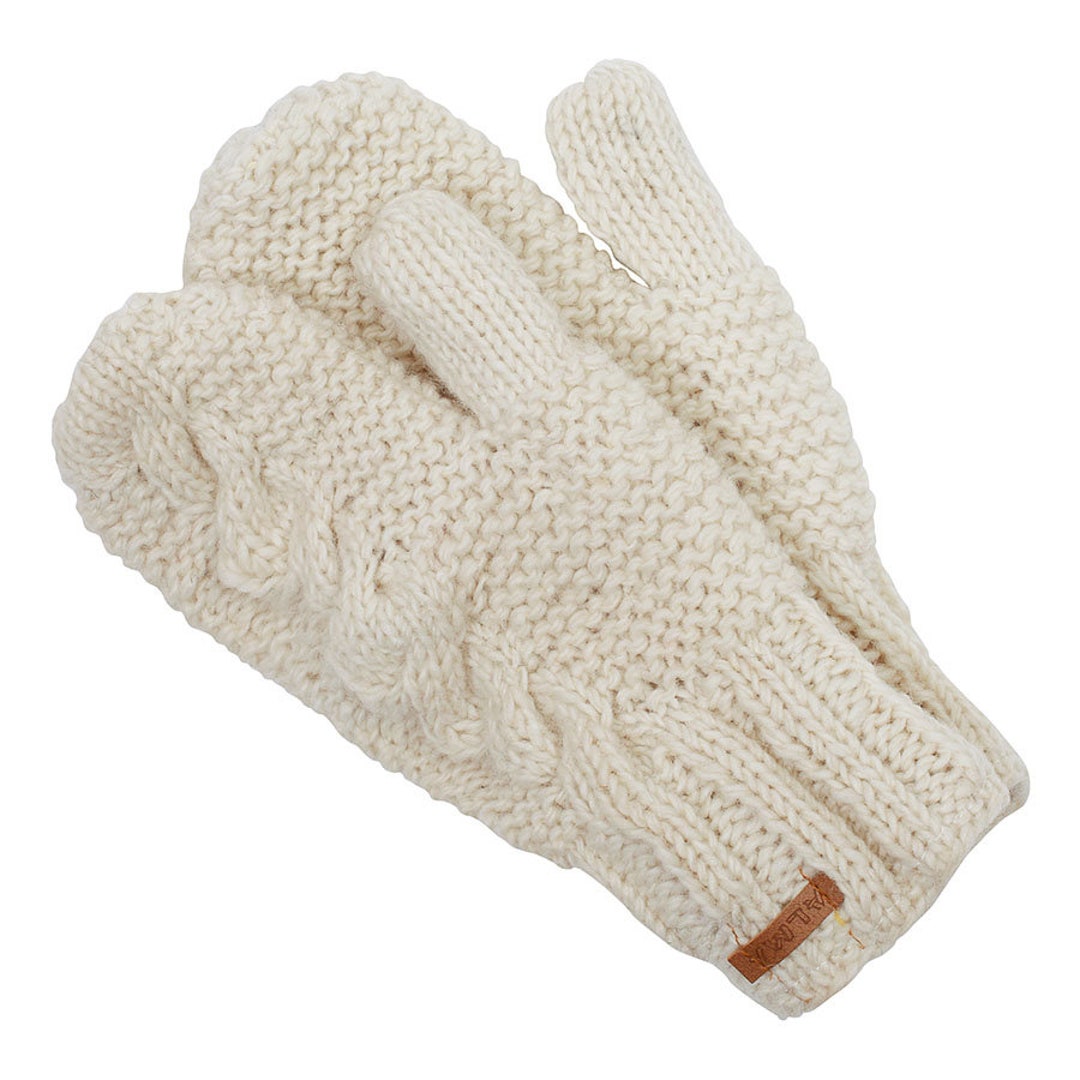 Hand Knitted Wool Unisex Mittens: Fleece Lined Cable Knit - Fair Trade ...