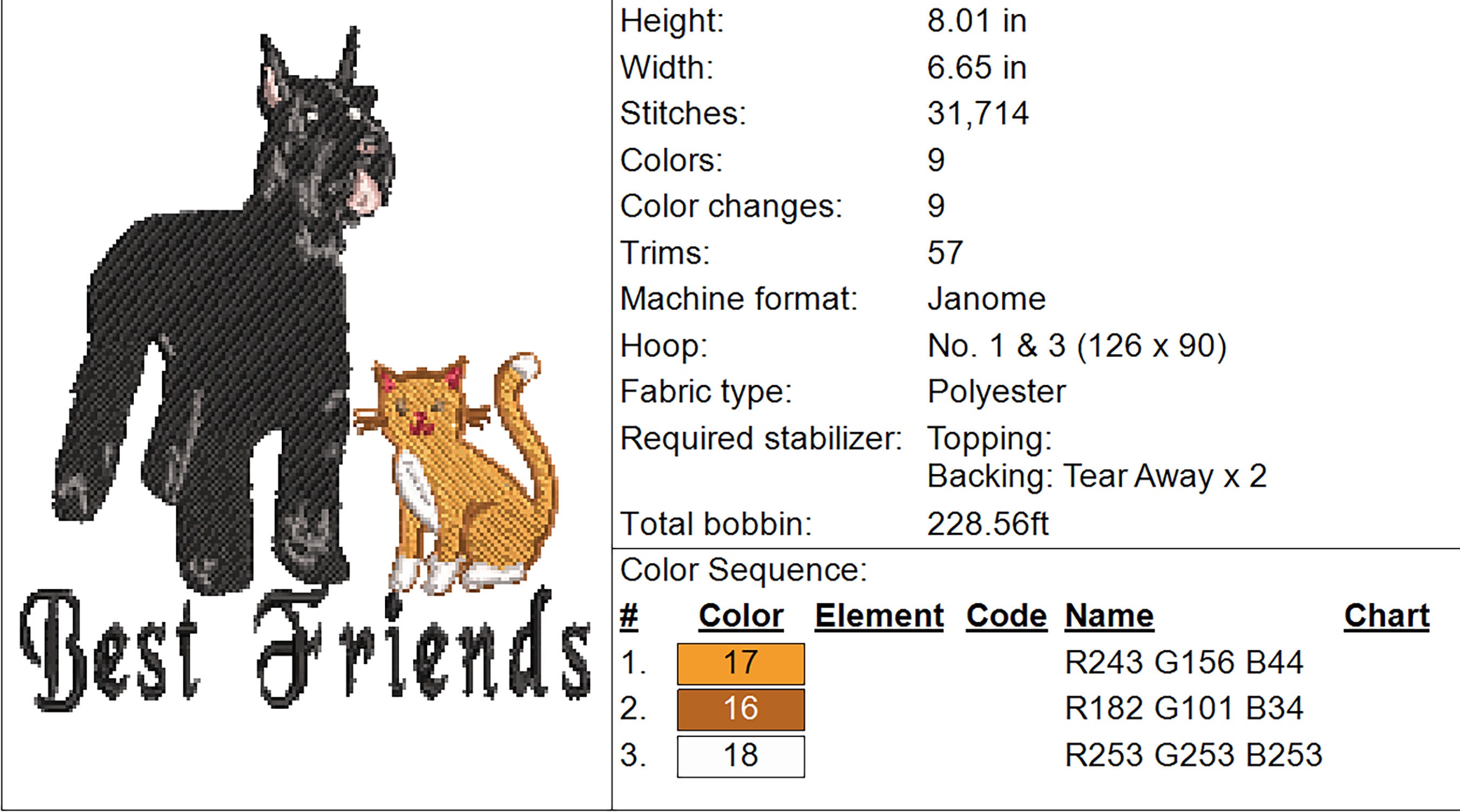 Best Friend Cat and Dog - Embroidery Digitizing - Emb Files - Pes Exp ...