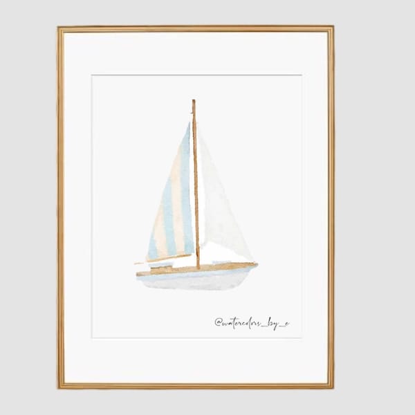 Sailboat Print - Etsy
