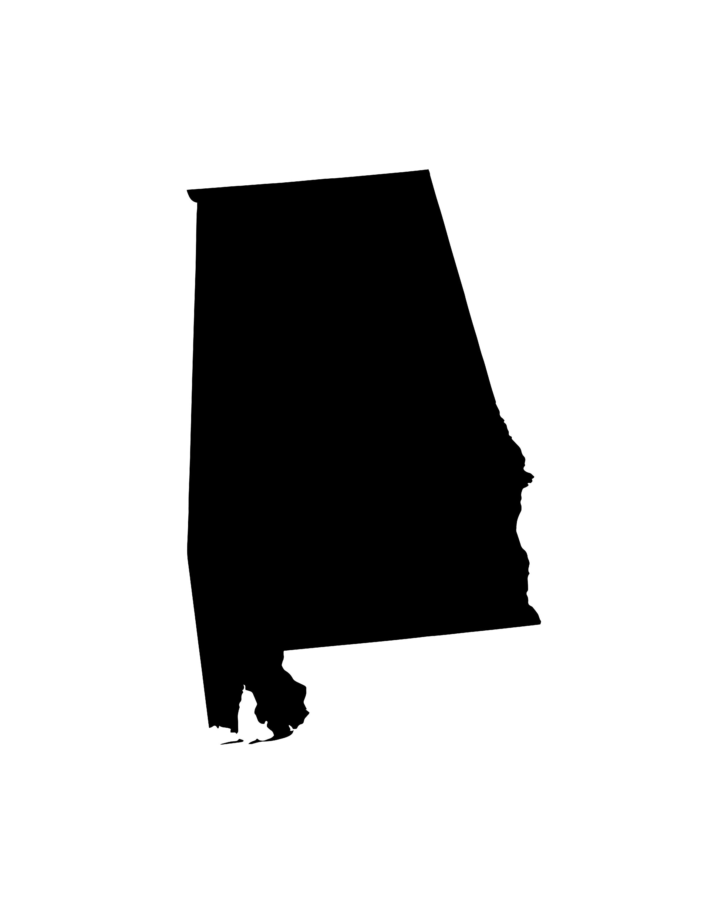 Alabama Silhouette SVG File 50 states svg Southern states | Etsy
