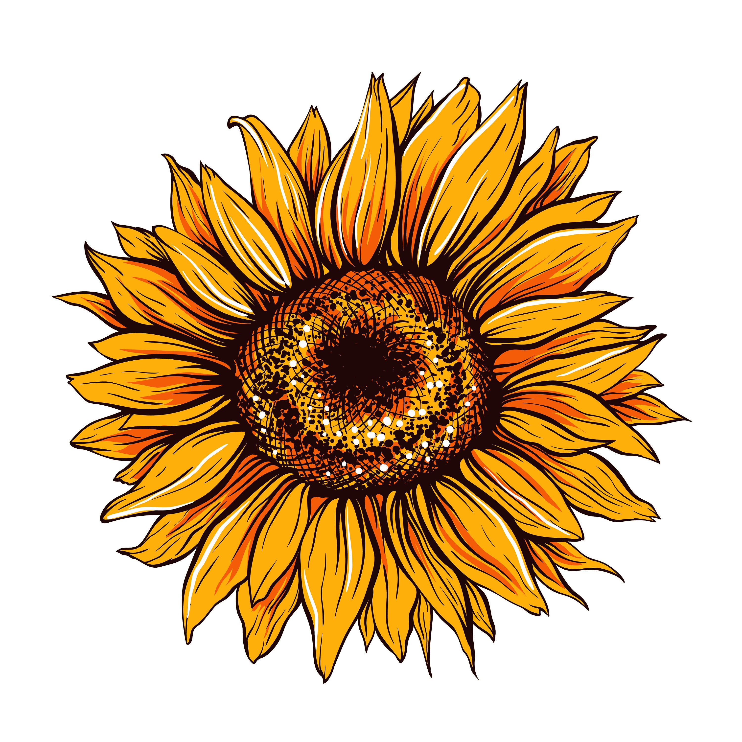 Sunflower Svg Png Ai File Etsy