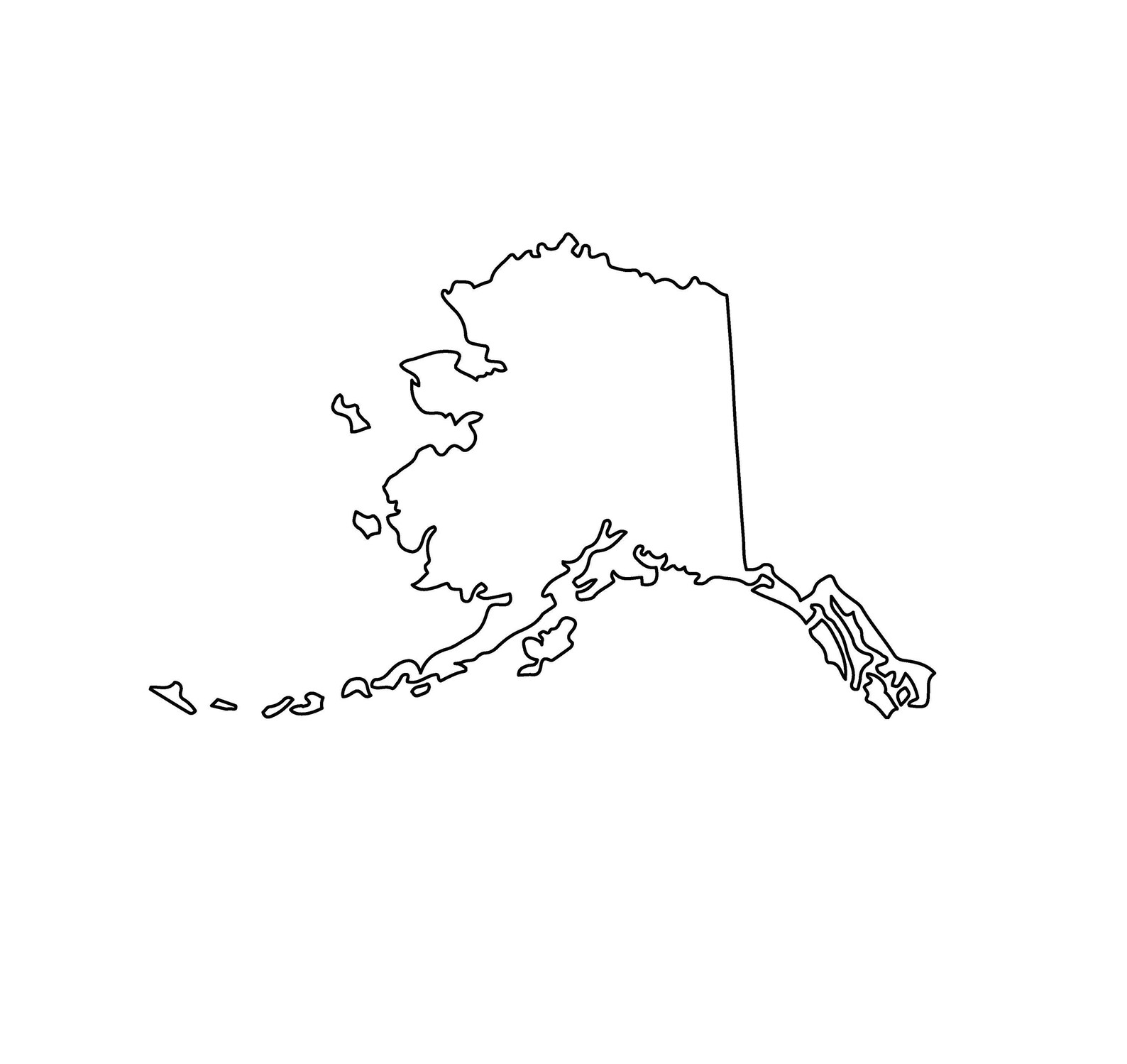 Alaska SVG Alaska PNG State of Alaska Map Cut file for | Etsy