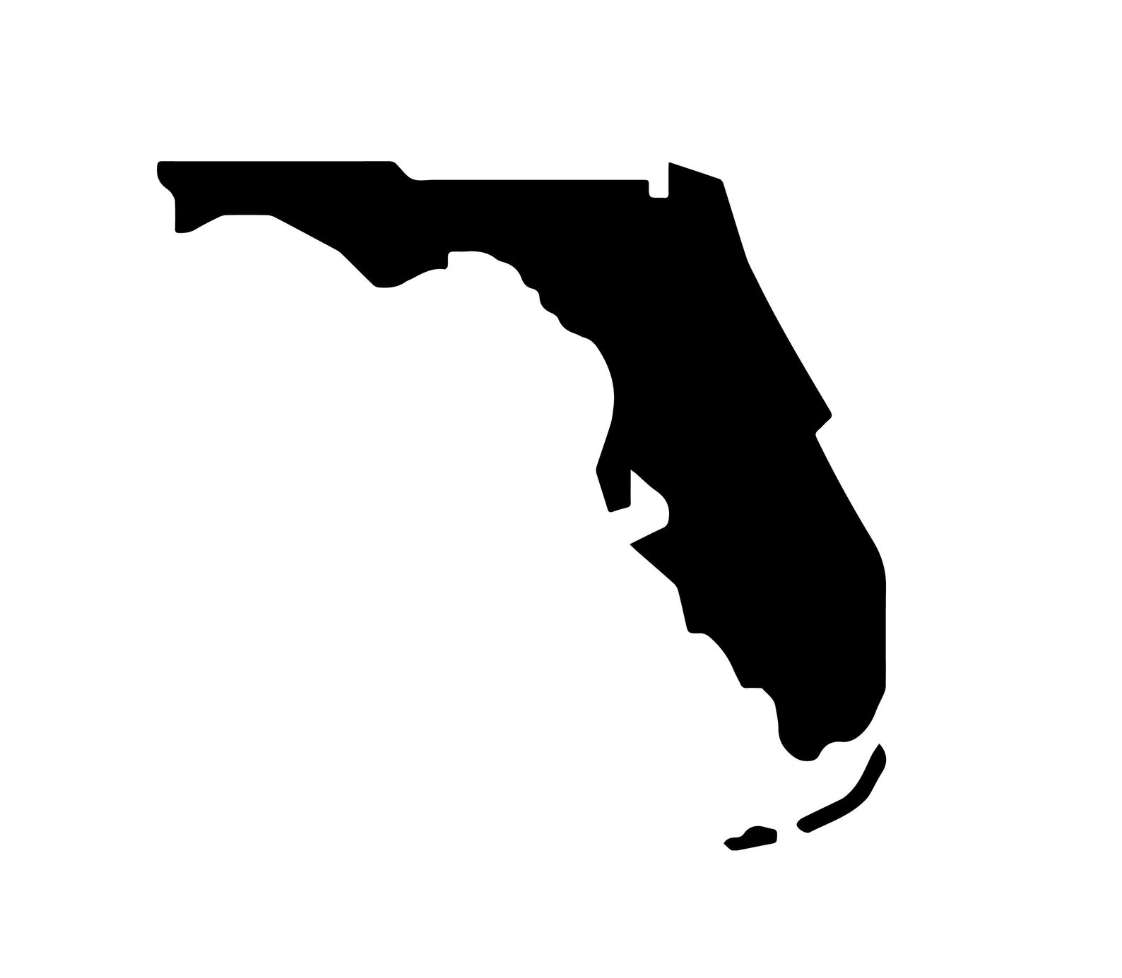 State of Florida SVG Map of Florida SVG Florida cut files | Etsy