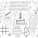 Editable Birthday Coloring Sheet Printable Personalized Name Party ...