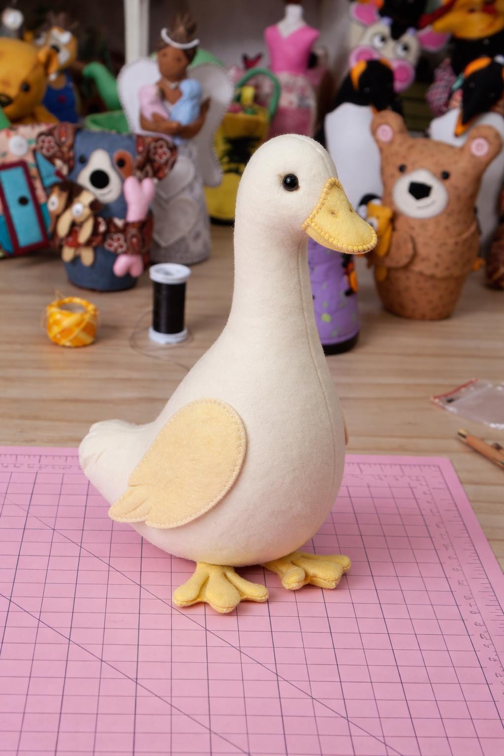 Plush Duck Sewing Pattern Stuffed Duck PDF JPG Pattern Handmade Felt ...