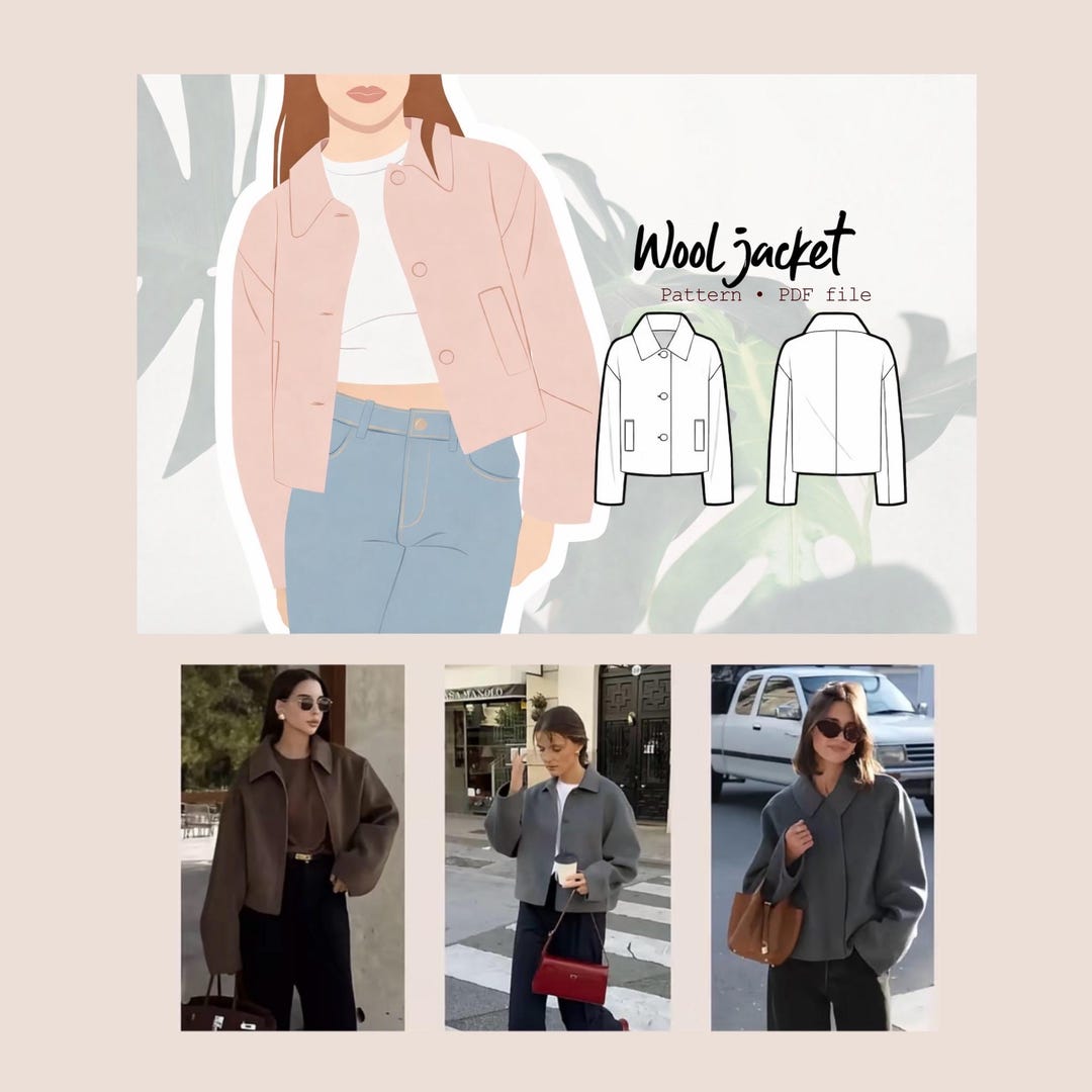 Woman’s Jacket Sewing Pattern Easy Beginer Friendly Clothing Pattern - Etsy