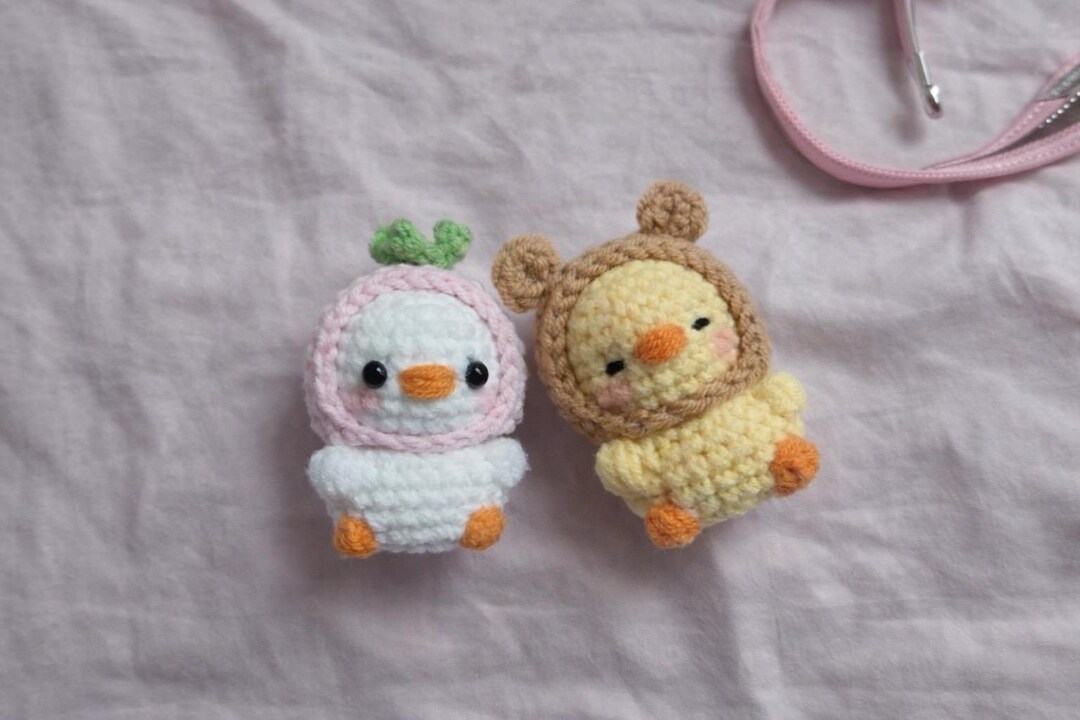 Crochet Duck | Mini Rubber Duck Plushie With Hat (PDF Pattern) - Etsy