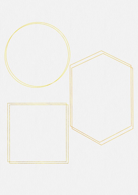 Gold Thin Frame Borders Clipart Flowers & Greenery Border - Etsy