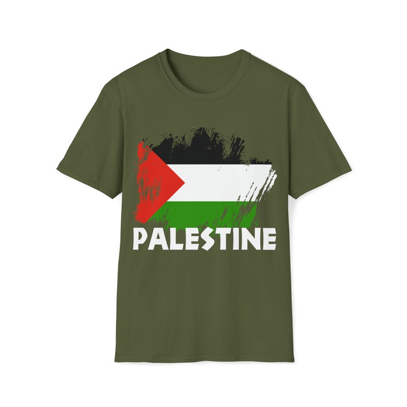 Palestine Palestinian Flag Tshirt Unisex Softstyle Arab Muslim Flag ...