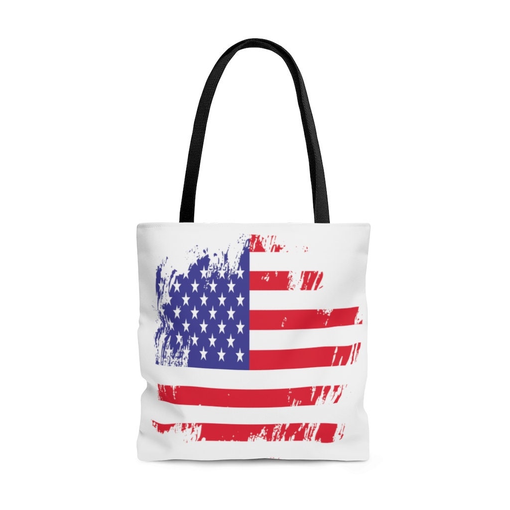 American Flag Tote Bag USA Flag Beach Bag shopping Bag Cute Bag Stars ...
