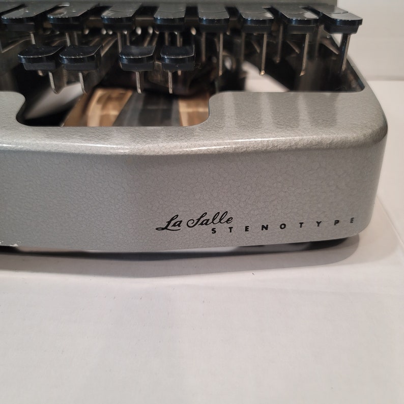 RARE Stenotype Machine 1940s La Salle Stenograph Keyboard Original Box ...