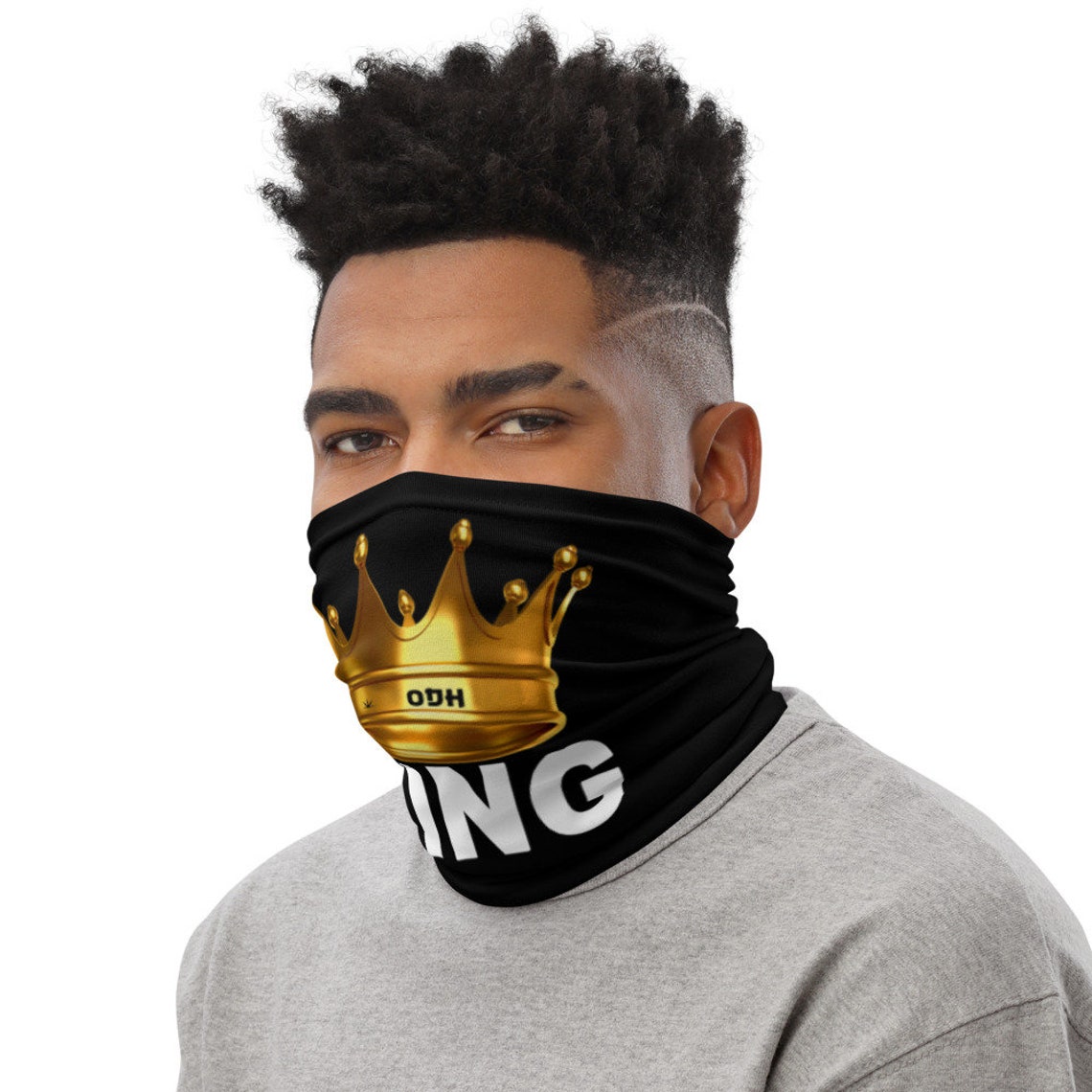 King Face Mask Neck Gaiter Crown Face Mask Gift for Him Washable Mask ...