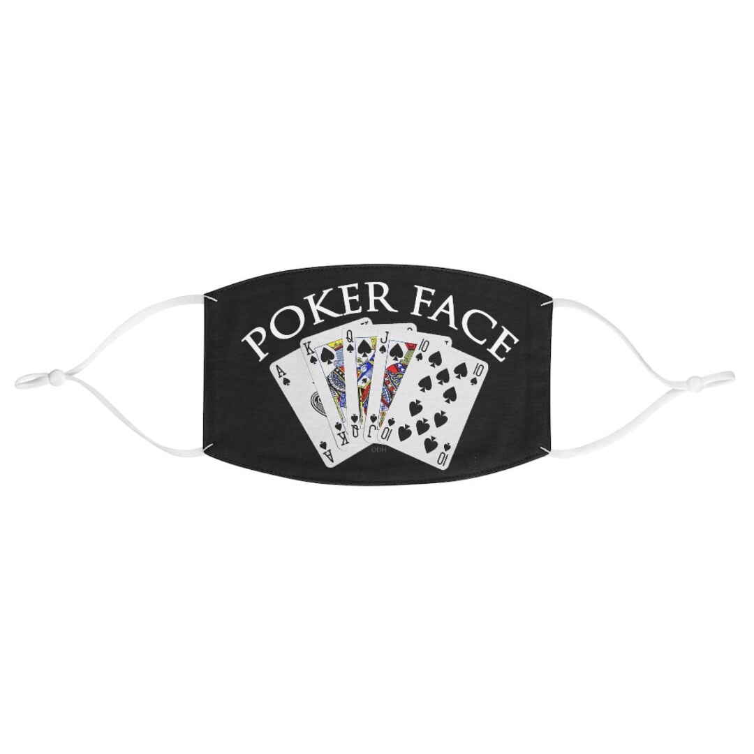 Poker Face Mask | Poker Mask | Poker Player Fabric Face Mask | Poker ...