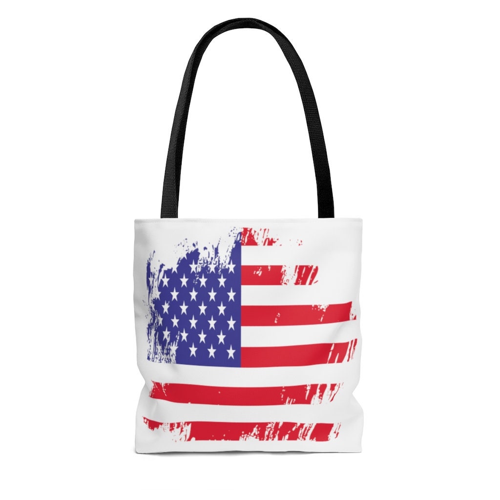 American Flag Tote Bag USA Flag Beach Bag shopping Bag - Etsy