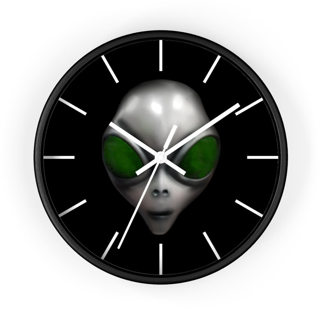 Alien Wall Clock | Extraterrestrial Alien Silhouette | Alien UFO ...