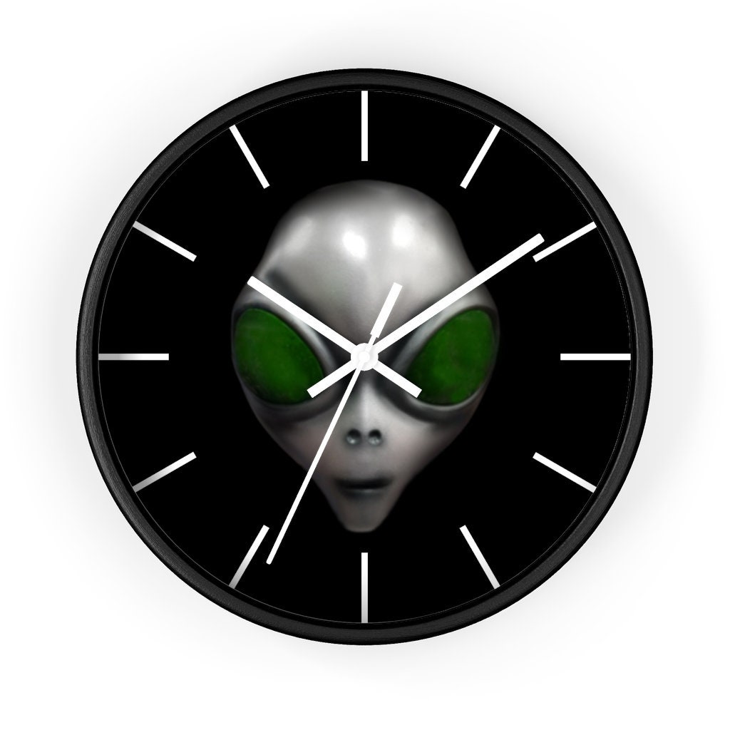 Alien Wall Clock | Extraterrestrial Alien Silhouette | Alien UFO ...