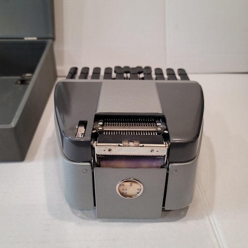 RARE Stenotype Machine 1940s La Salle Stenograph Keyboard Original Box ...