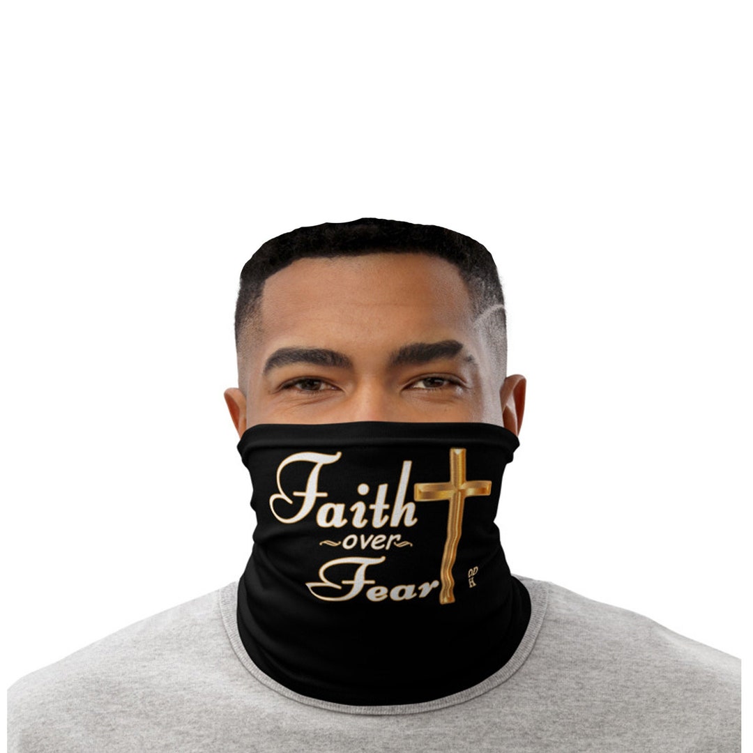 Faith Over Fear Face Mask | Religious Mask | Christian Mask Prayer Mask ...
