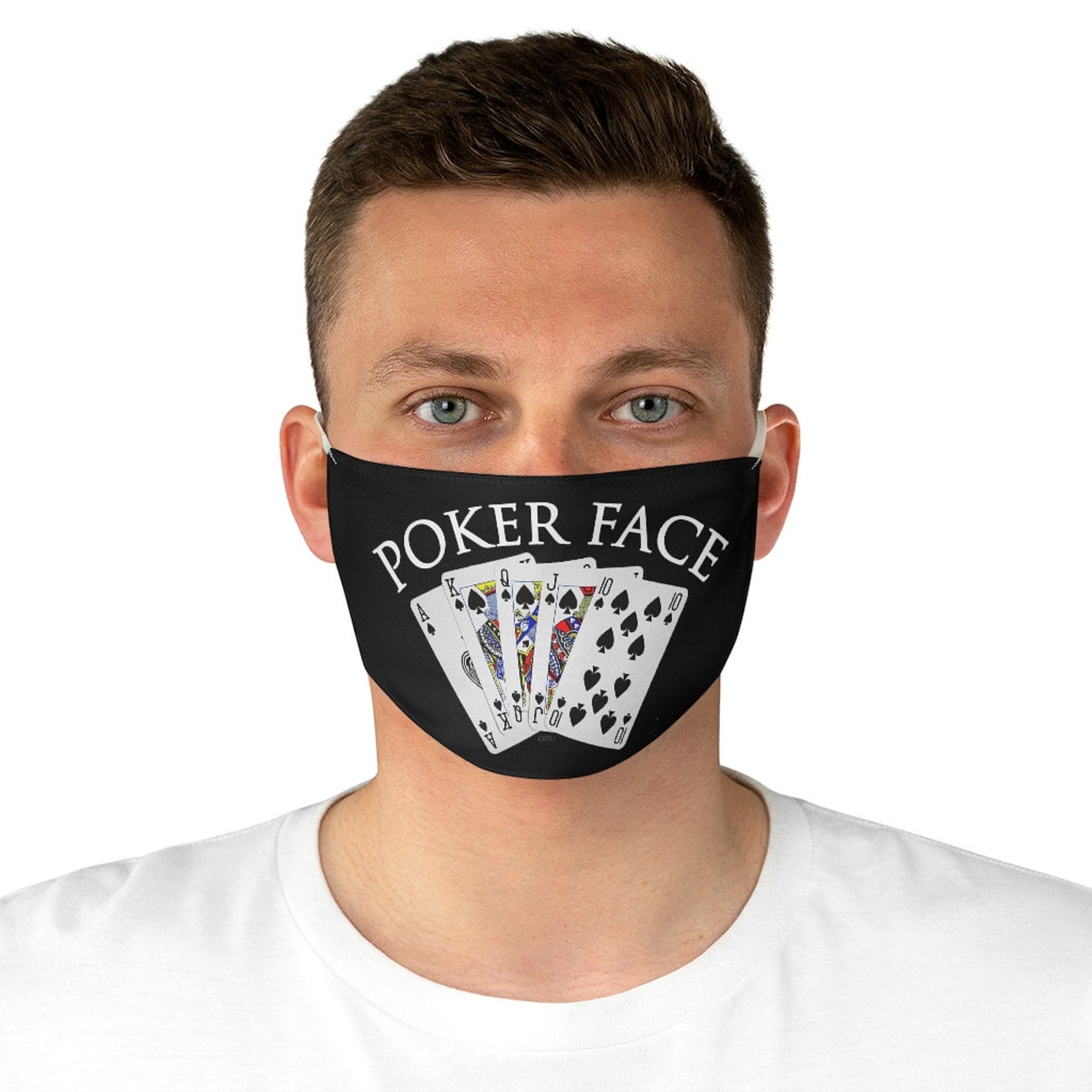 Poker Face Mask | Poker Mask | Poker Player Fabric Face Mask | Poker ...
