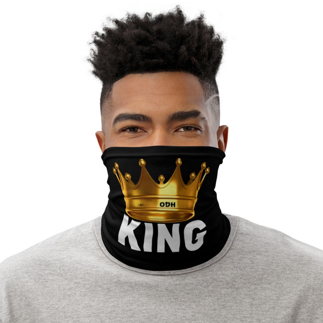 King Face Mask Neck Gaiter Crown Face Mask Gift for Him Washable Mask ...