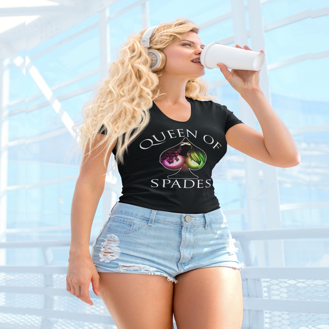Queen Of Spades Tee Qos Shirt Hotwife Shirt Sexy T Shirt Womens Graphic Tee Kinky Shirt Bdsm Tee