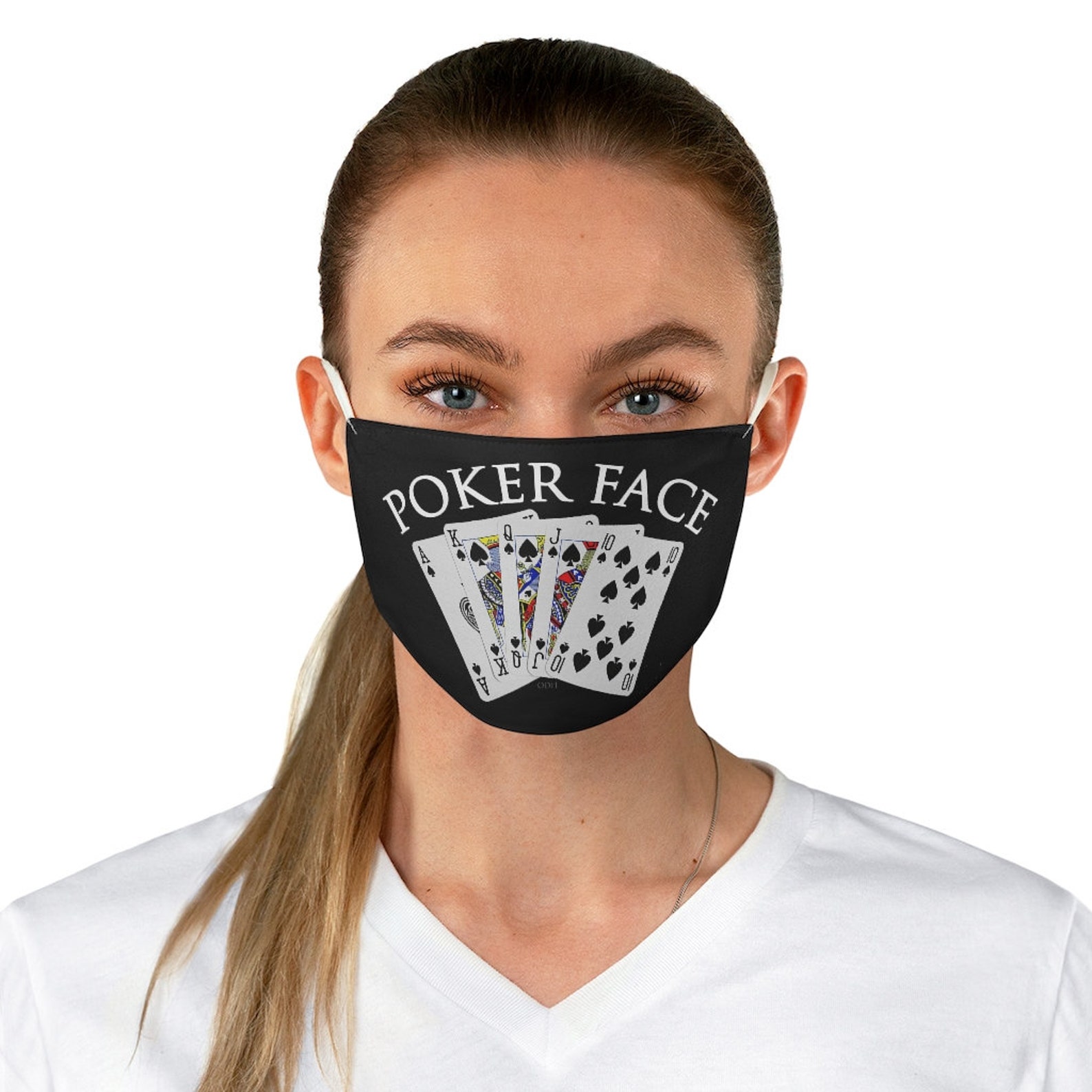 Poker Face Mask | Poker Mask | Poker Player Fabric Face Mask | Poker ...