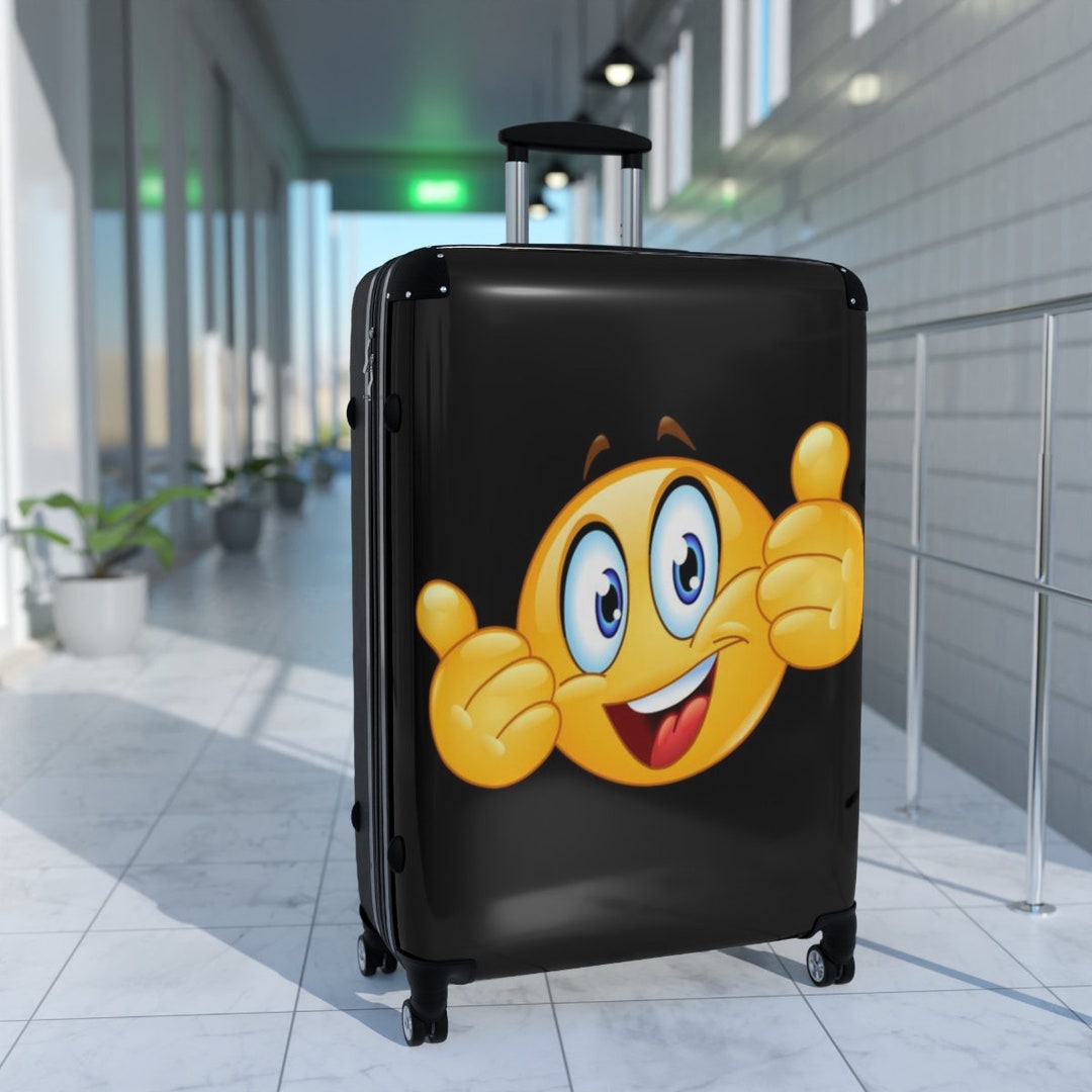 Happy Emoji Suitcases, Emoji Face Thumbs up Carry on Cabin Bag, Wheeled ...