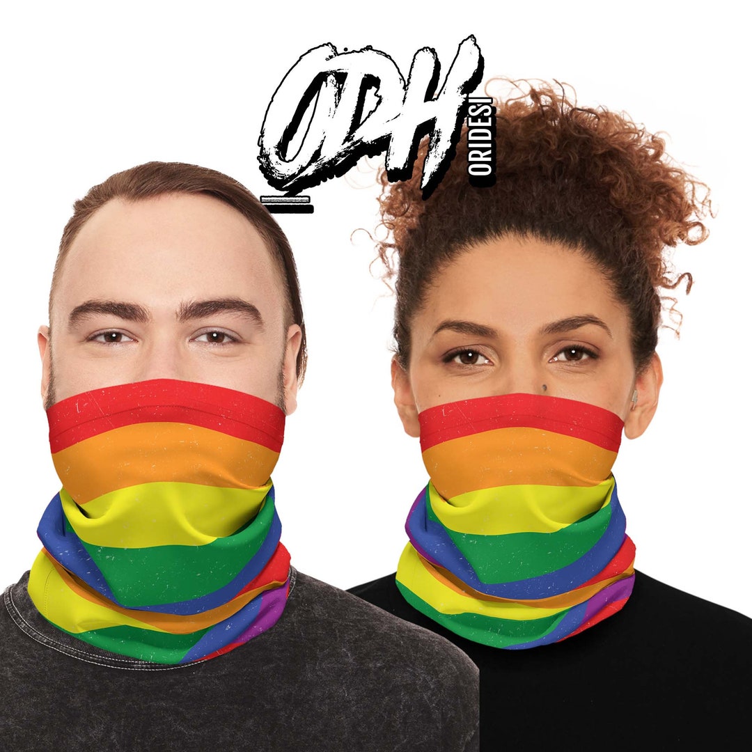 LGBTQIA Neck Gaiter LGBT Mask Tube Scarf, Gay Lesbian Headband Hairband ...