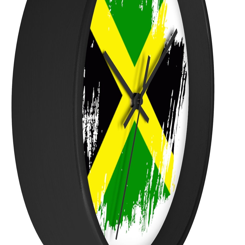 Jamaican Flag Wall Clock 10 Inch Clock Jamaican Art - Etsy