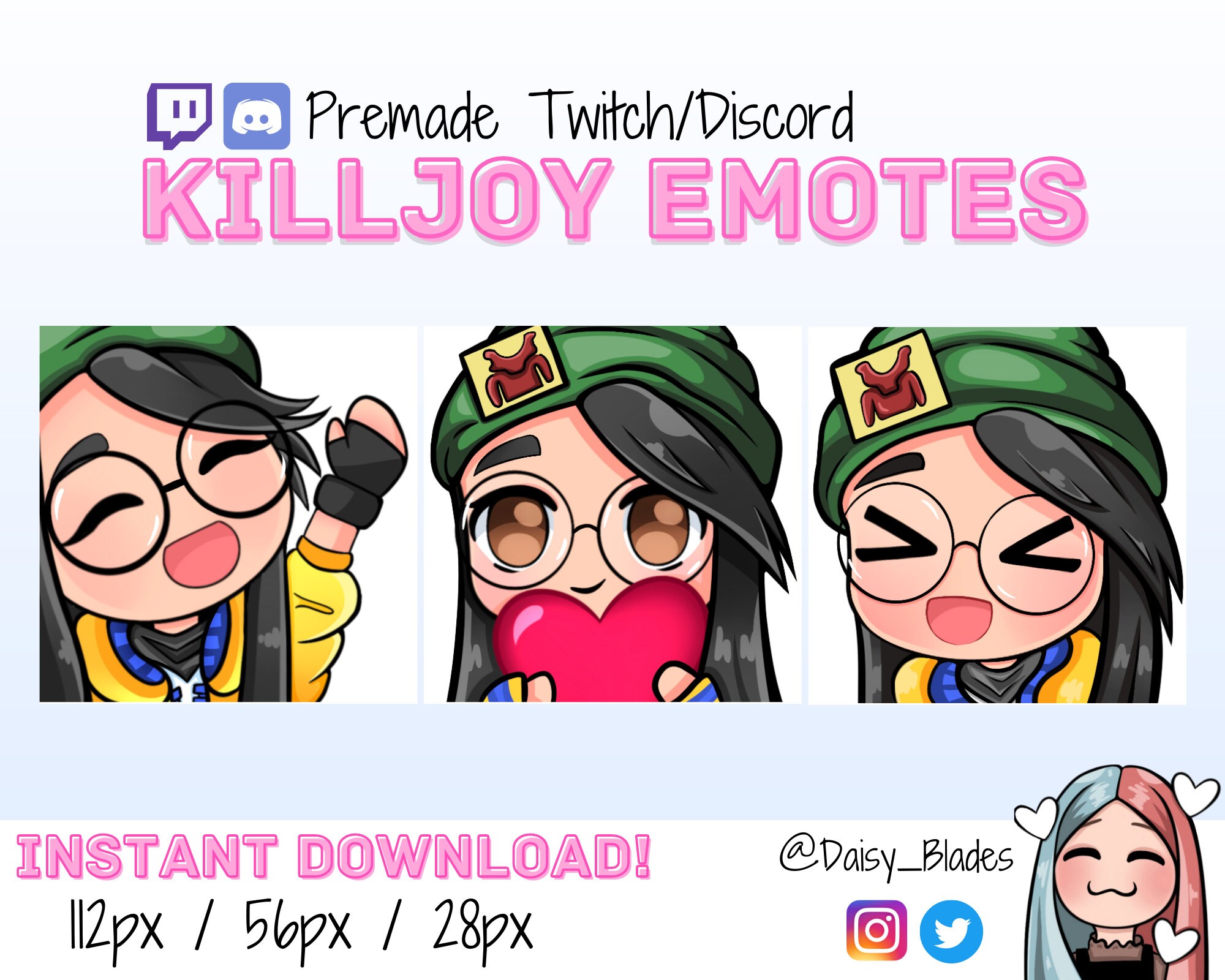 Art & Collectibles Discord Emotes Twitch Emotes For Streamer Killjoy ...