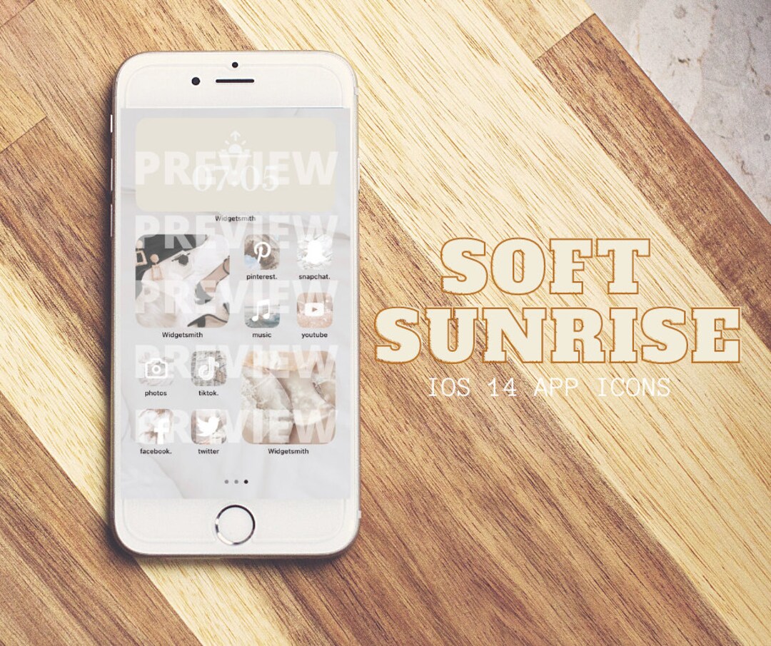 SOFT SUNRISE AESTHETIC Ios 14 App Icons cover Photos, Widget Covers ...