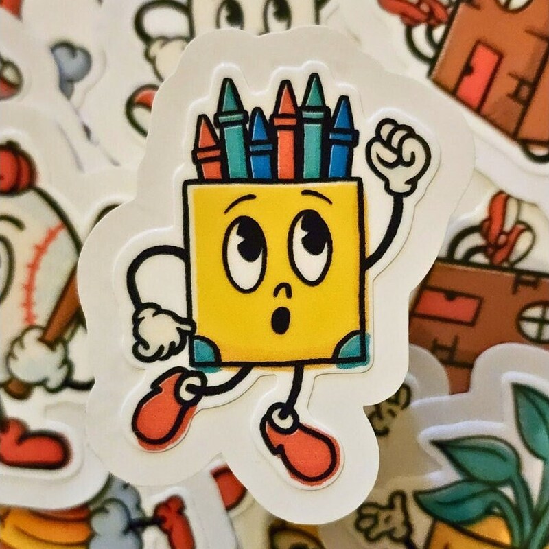 Cartoon Vinyl Stickers - Etsy