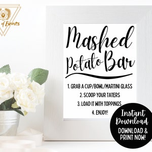 Mashed Potato Bar - Etsy