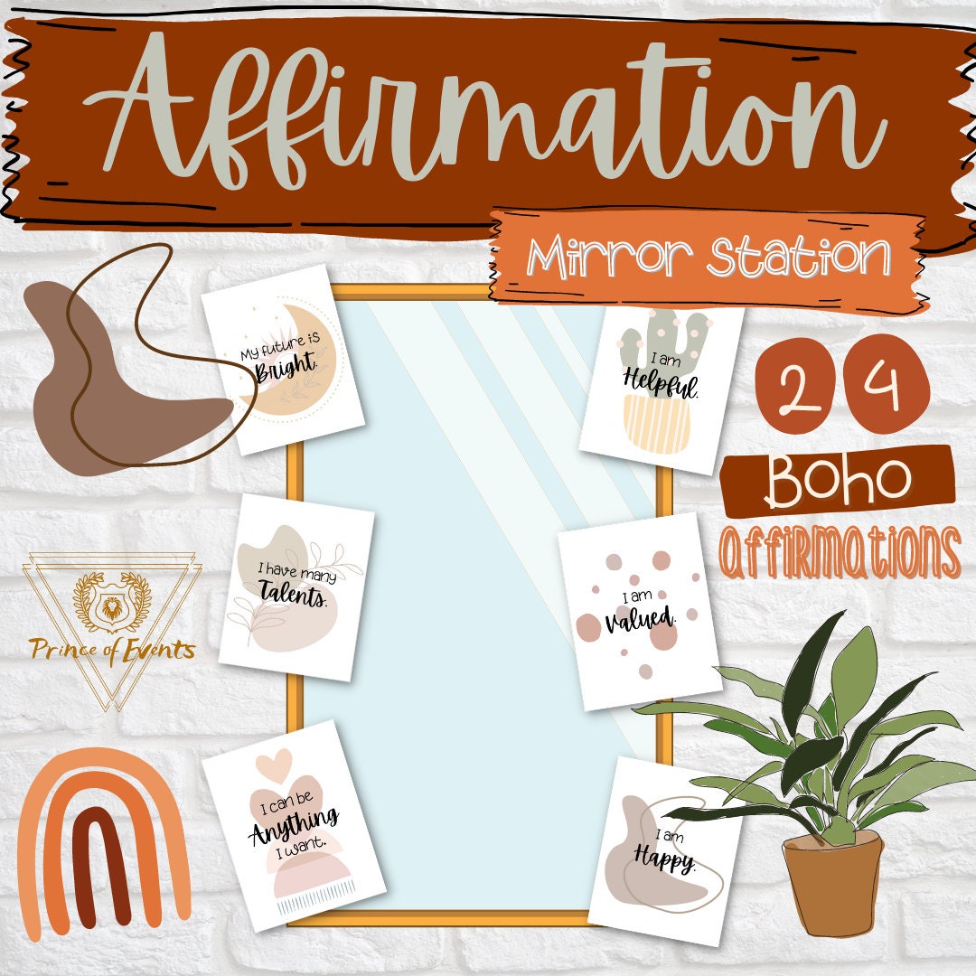 24 Boho-style Positive Affirmations - Etsy