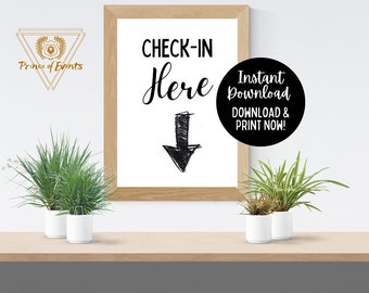 Check in Here Signs - Etsy Canada