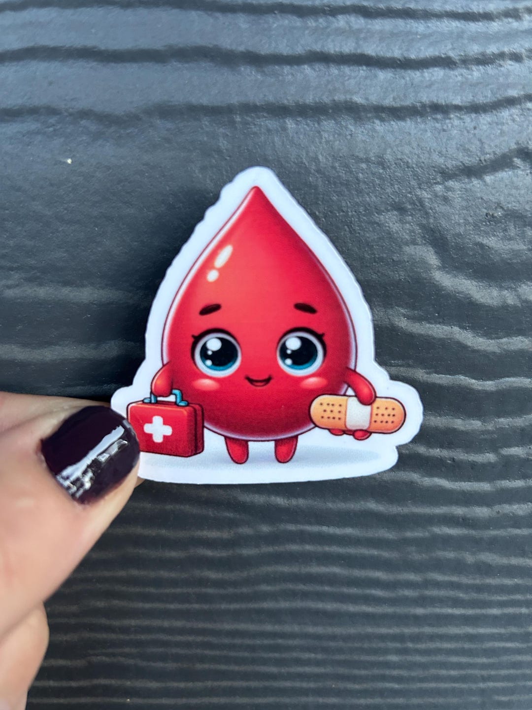 Blood Drop Laminated Sticker, Laptop Sticker - Etsy
