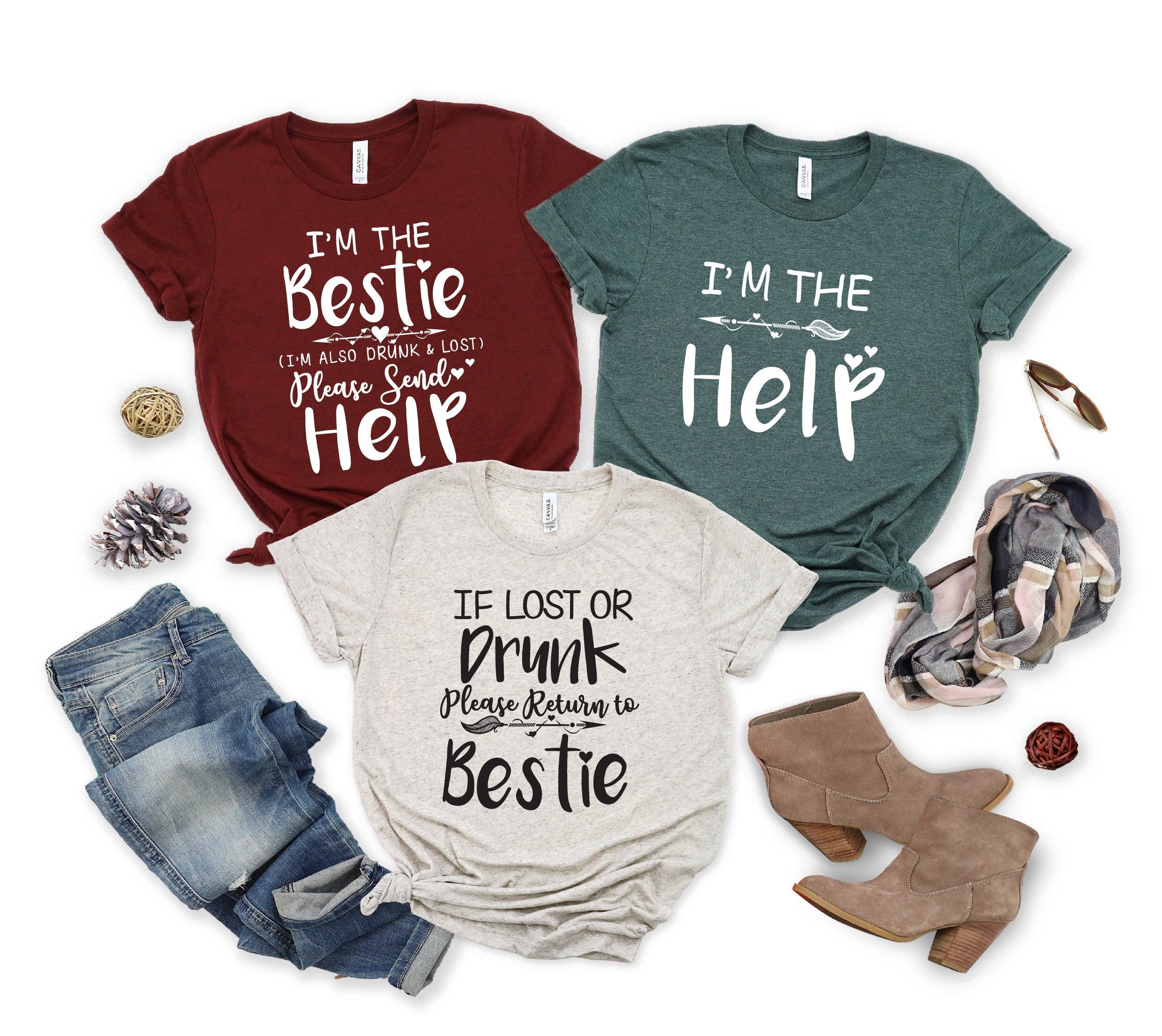 Best Friend Matching Shirts, Friendship Gift, Funny BFF Shirt, Vacation ...