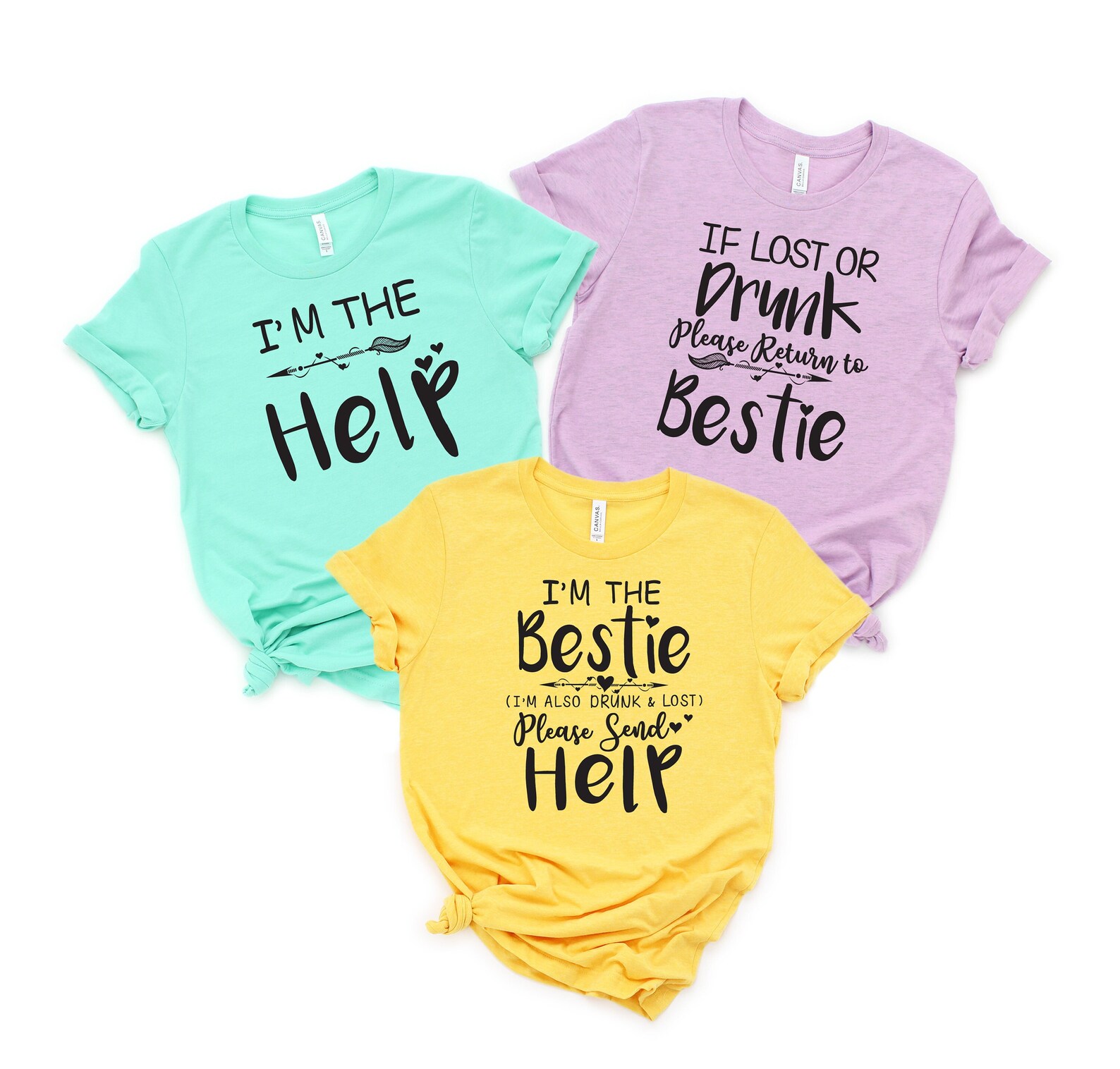 Best Friend Matching Shirts, Friendship Gift, Funny BFF Shirt, Vacation ...