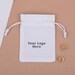 100 Pcs of White Small Cotton Drawstring Pouches | Customized Jewellery ...