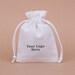 100 Pcs of White Small Cotton Drawstring Pouches | Customized Jewellery ...