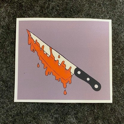 Bloody Knife Stickers Matt Finish Goth Punk Grunge Gore | Etsy