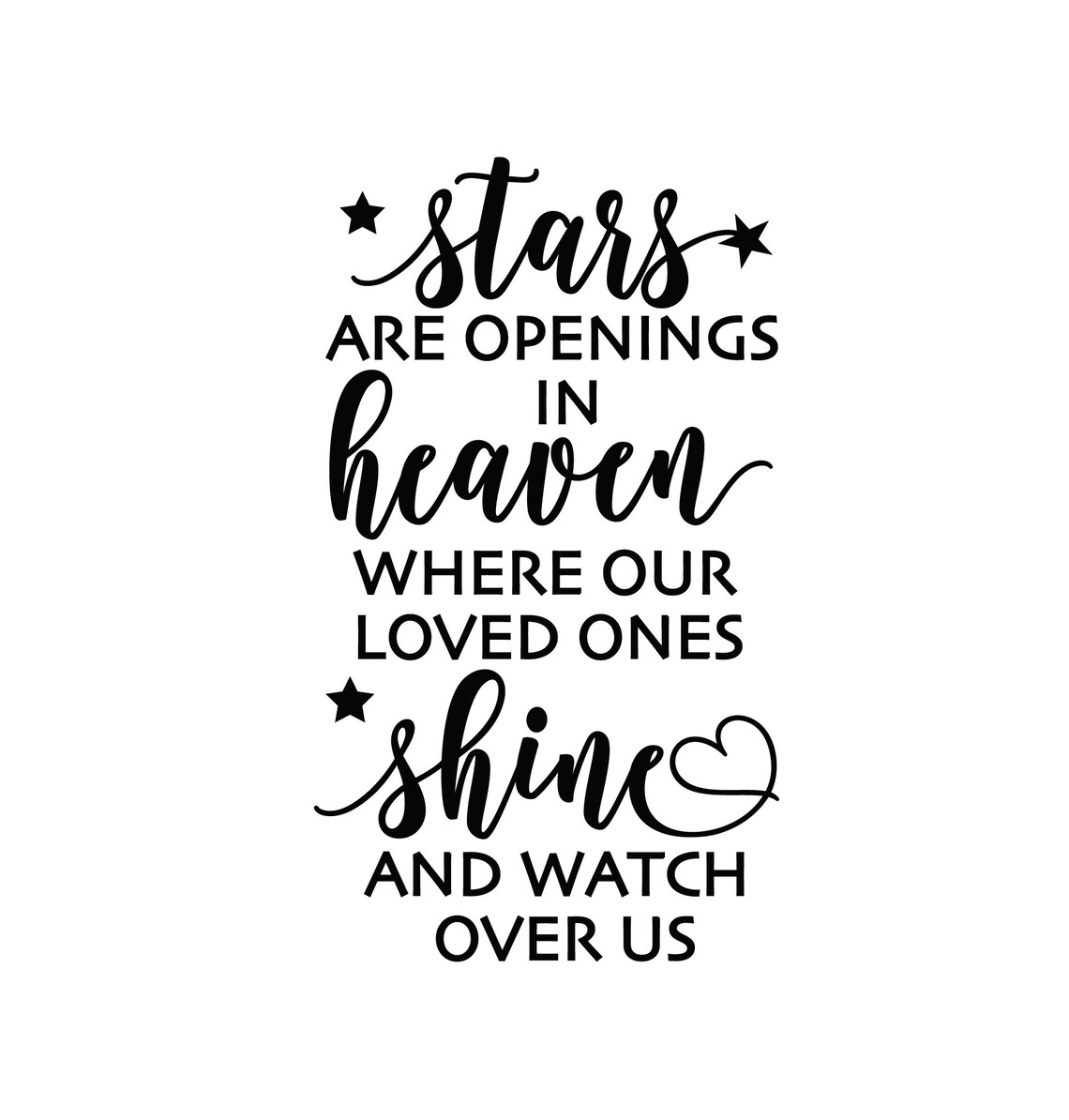 Digital File: Stars Are Openings in Heaven - SVG, Eps, Jpg, Pdf, Png - Etsy