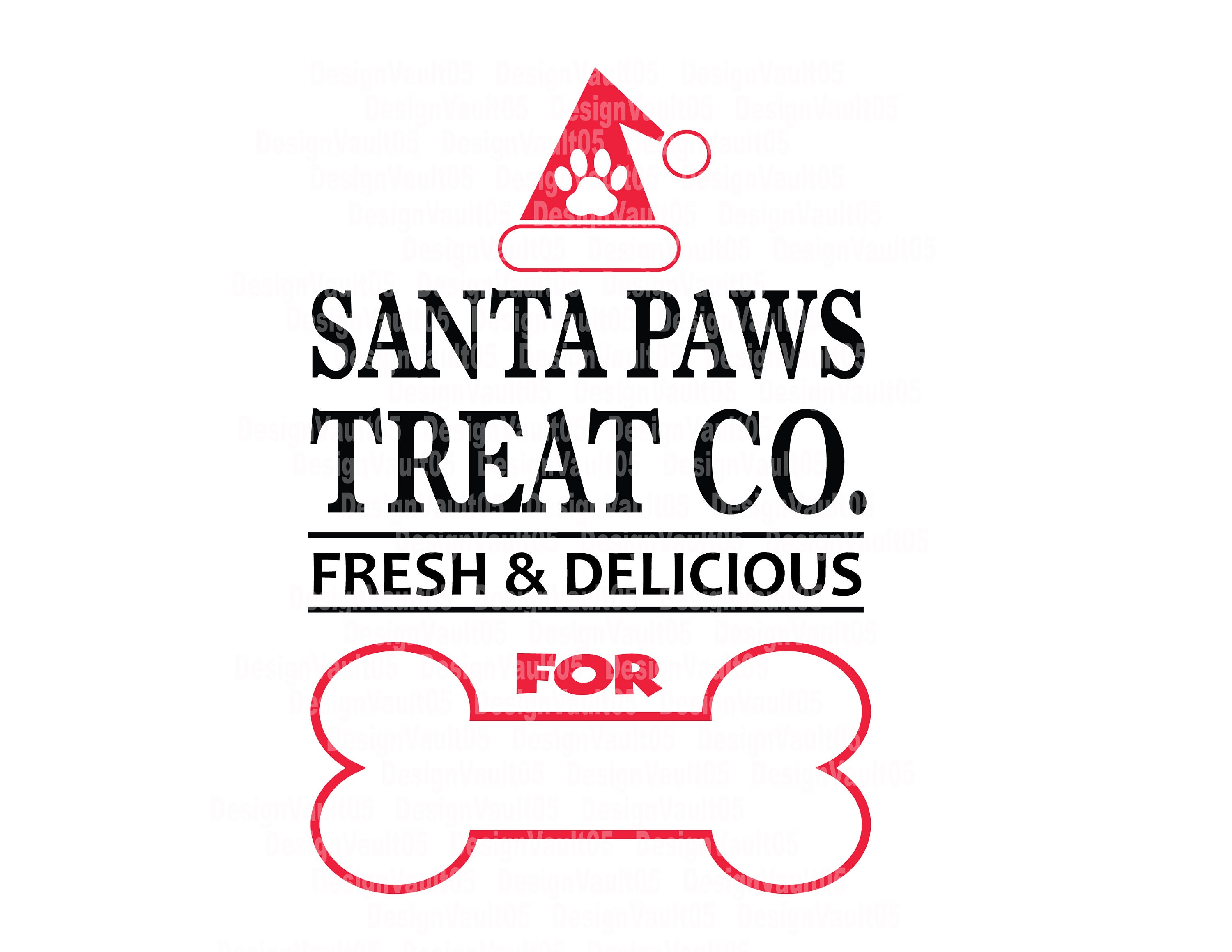 Santa Paws Treat Co. - SVG, Png, Pdf, Eps Digital Download - Etsy