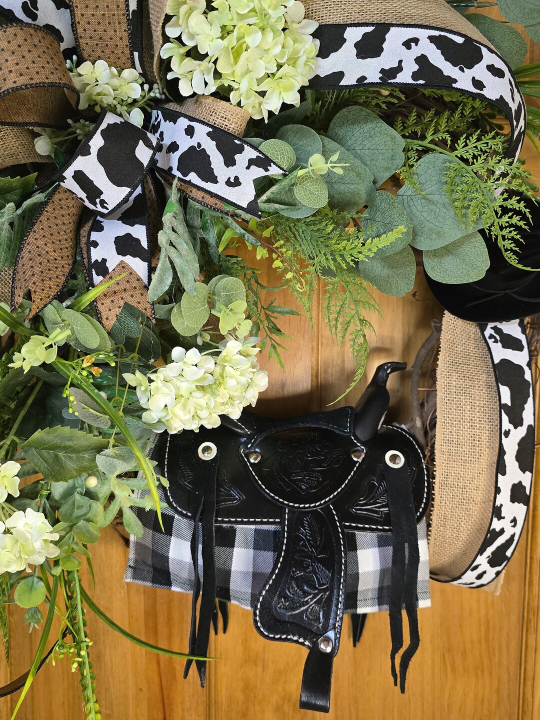 Country Western Saddle Wreath, Ranch Style Wreath, Country Design, Door ...