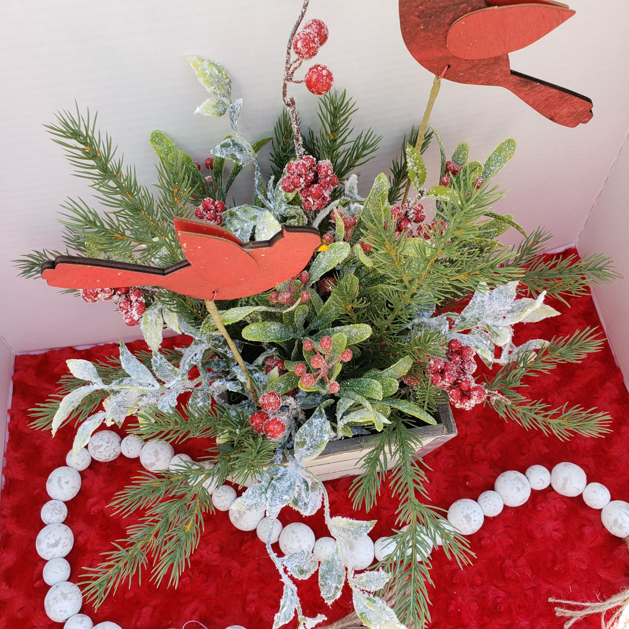 Cardinal Winter Centerpiece Seasonal Decoration Christmas - Etsy