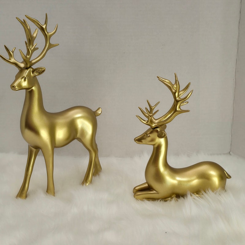 Gold Reindeer - Etsy